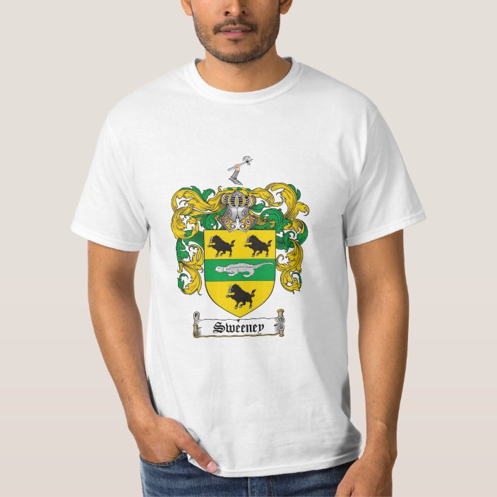 Sweeney Family Crest - Sweeney Coat of Arms T-Shirt | Zazzle.com