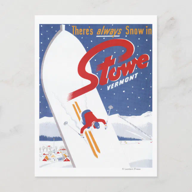 Sweeping S - There's Always Snow Promo Poster Postcard | Zazzle