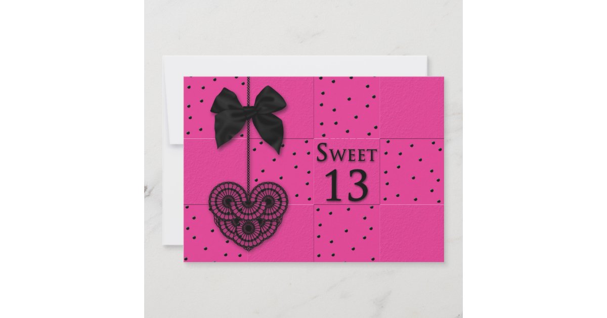 Sweet 13 Birthday Party Invitations | Zazzle