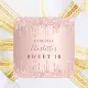 Sweet 16 16th birthday rose gold glitter monogram square sticker | Zazzle