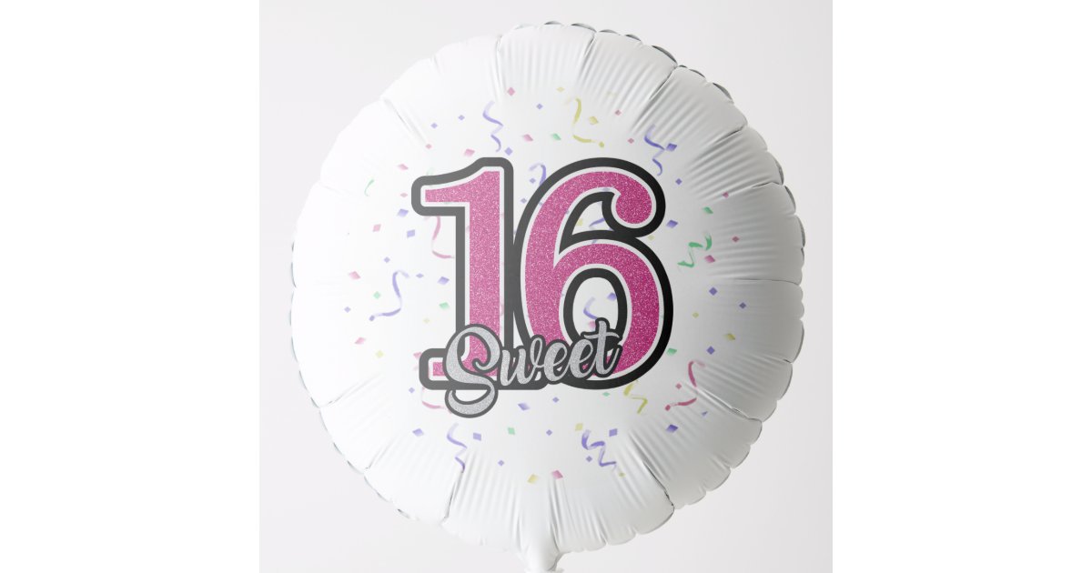 Sweet 16 Birthday Balloon | Zazzle
