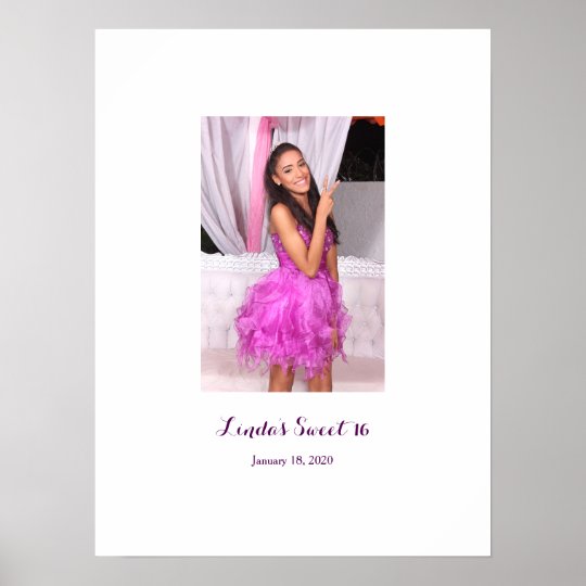 Sweet 16 birthday Sign In Party Board 16th | Zazzle.com