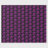 Sweet 16 Cute Floral Hot Pink Typography Wrapping Paper | Zazzle