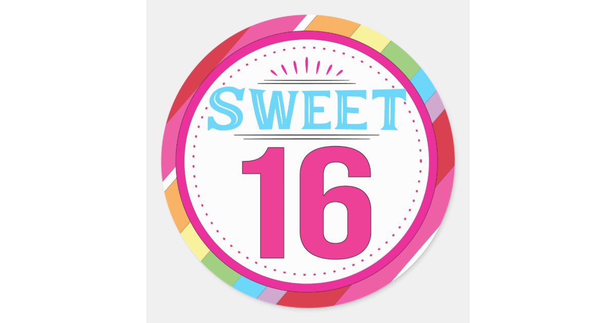 Sweet 16 Labels | Zazzle