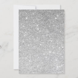 Sweet 16 Modern Silver Glitter String Lights Invitation | Zazzle