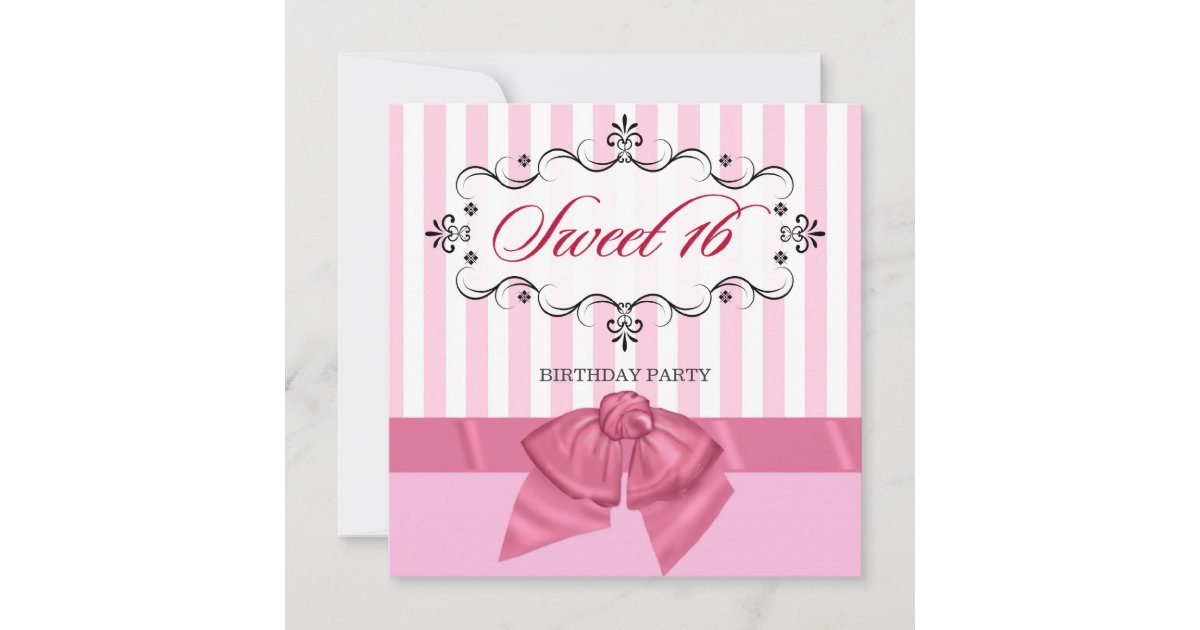 Sweet 16 - Personalized Birthday Party Invitations | Zazzle