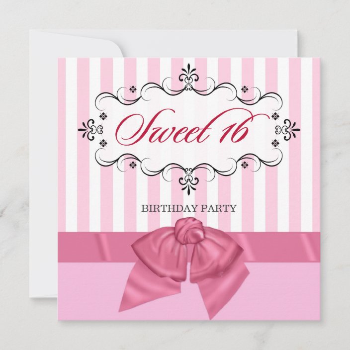 Sweet 16 - Personalized Birthday Party Invitations | Zazzle.com