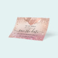 Sweet 16 pink rose gold budget save the date flyer | Zazzle