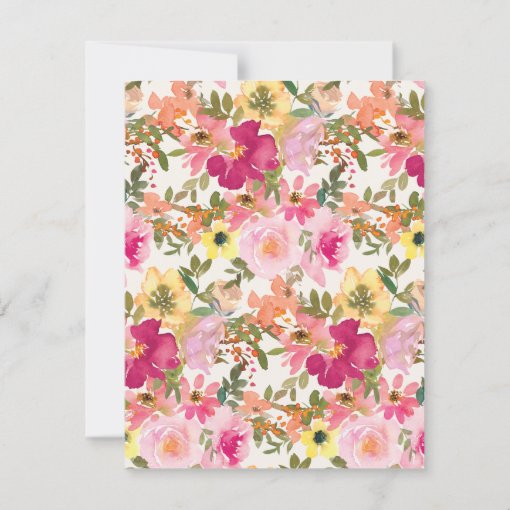 Sweet 16 Pink Yellow Watercolor Flowers Invitation Zazzle