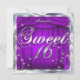 Sweet 16 Purple Silver 16th Birthday Party Invitation | Zazzle