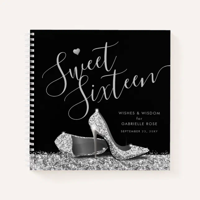 Sweet 16 Wishes Wisdom Advice Party Guest Book | Zazzle