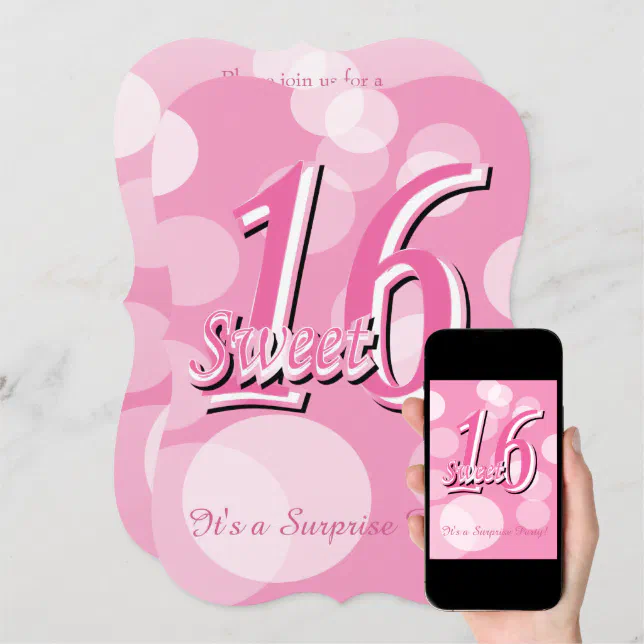 Sweet 16 Word Art | 16th Birthday Invitation | Zazzle