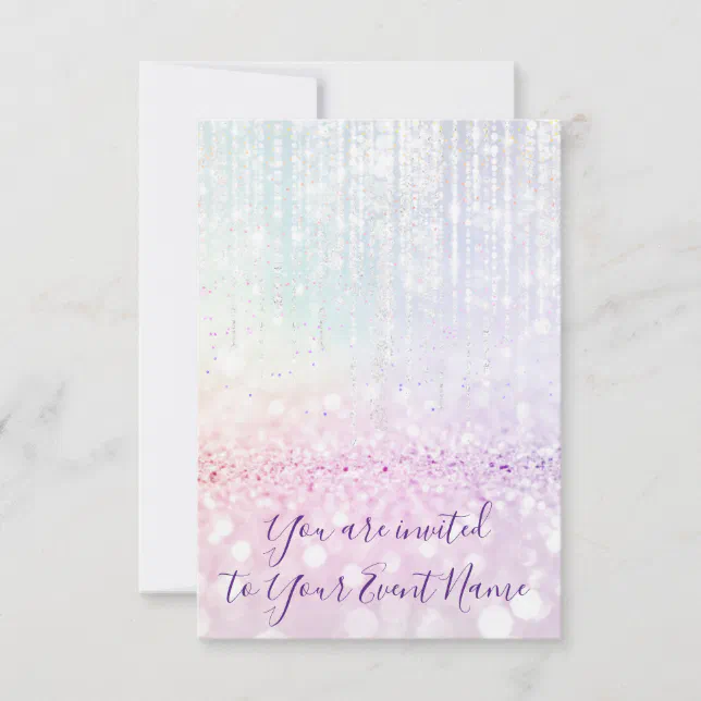 Sweet 16th 15th Quinceanera Bridal Pastel Strings Invitation | Zazzle