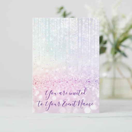 Sweet 16th 15th Quinceanera Bridal Pastel Strings Invitation | Zazzle