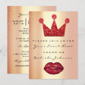 Sweet 16th Bridal Shower Quinceanera Kiss Crown Invitation | Zazzle