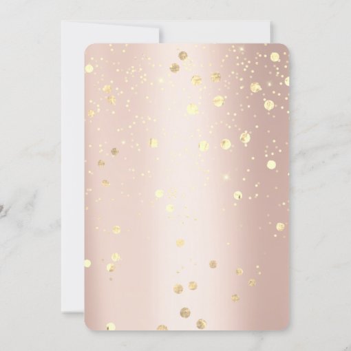 Sweet 16th Instant Download Rose Gold Confetti Invitation | Zazzle