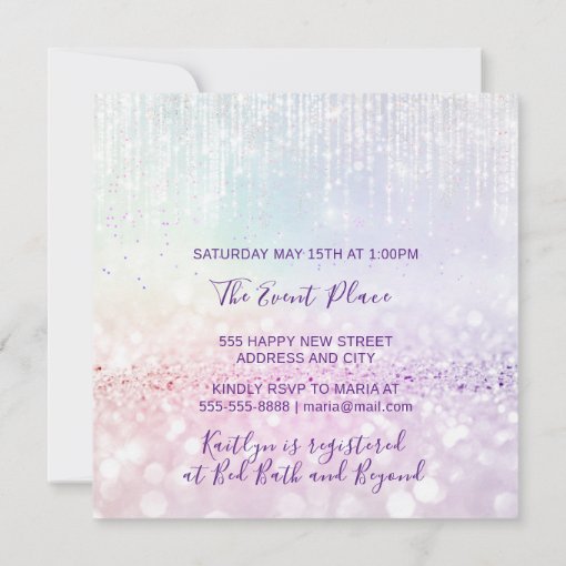 Sweet 16th Quinceanera Bridal Pastel Strings Invitation | Zazzle