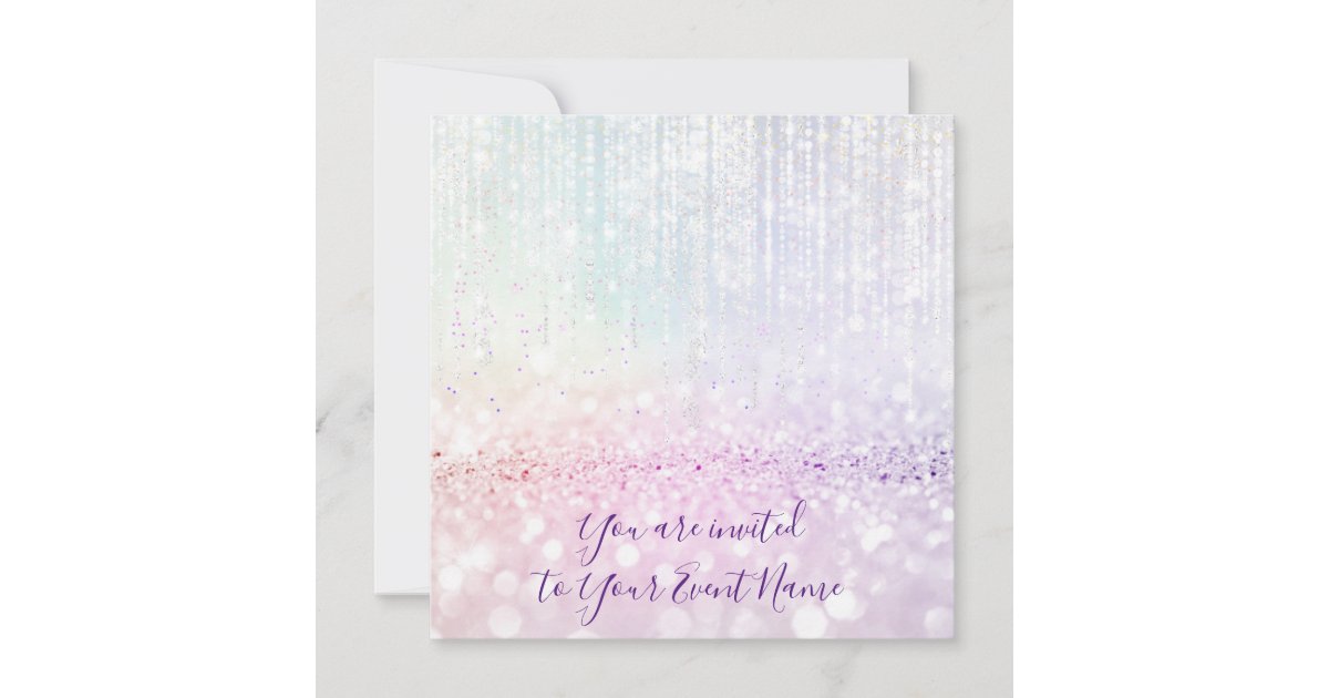 Sweet 16th Quinceanera Bridal Pastel Strings Invitation | Zazzle
