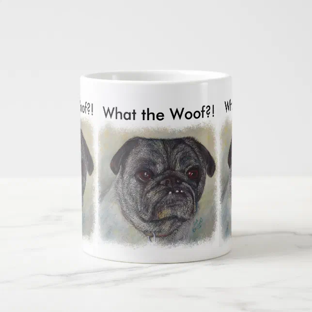 SWEET AND CUTE PUG GIANT COFFEE MUG | Zazzle
