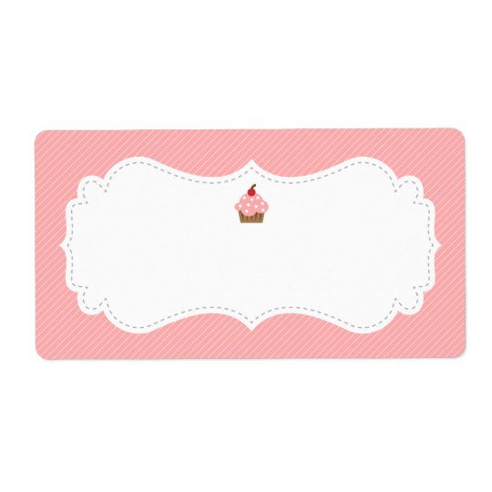 Sweet and Elegant Pink Cupcake Label | Zazzle.com