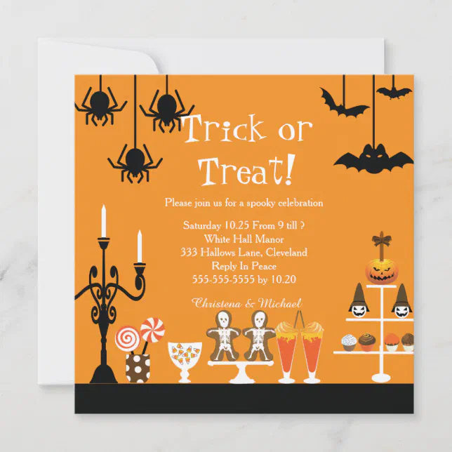 Sweet And Spooky Halloween Invitation | Zazzle
