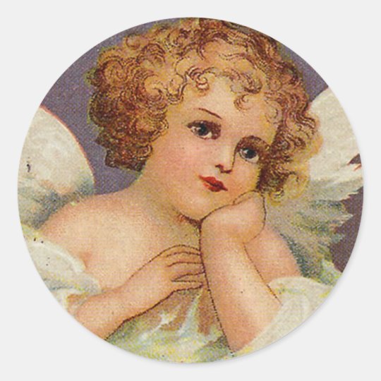 Sweet Angel Classic Round Sticker | Zazzle.com