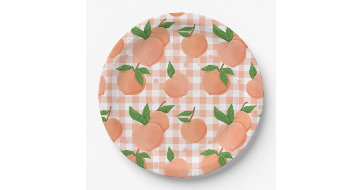 Sweet as a Peach Birthday Paper Plates | Zazzle
