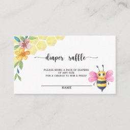 Sweet as can bee diaper raffle ticket enclosure card | Zazzle