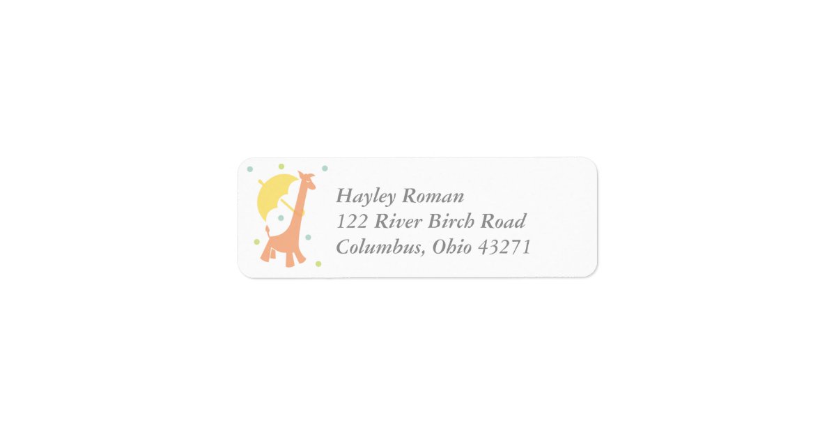 Sweet Baby Animals Baby Shower Address Label | Zazzle