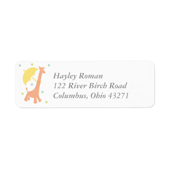 Sweet Baby Animals Baby Shower Address Label | Zazzle