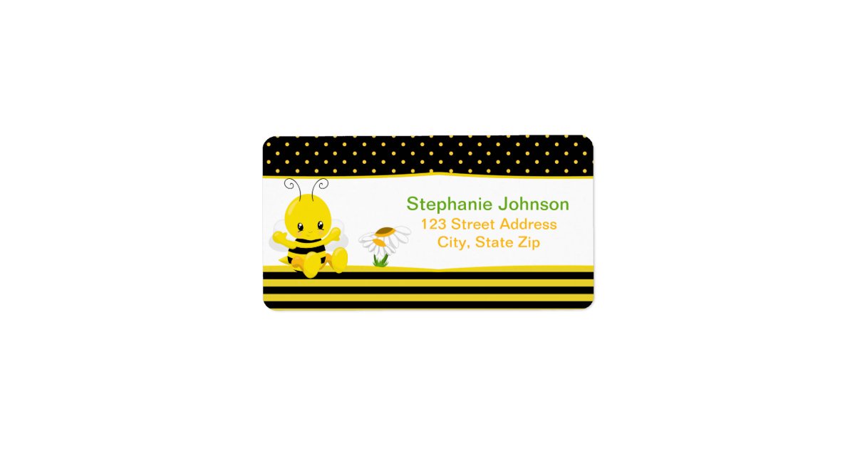 Sweet Baby Bee Address Labels | Zazzle