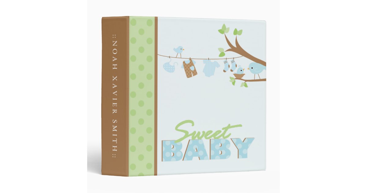 Sweet Baby Boy 3 Ring Binder | Zazzle