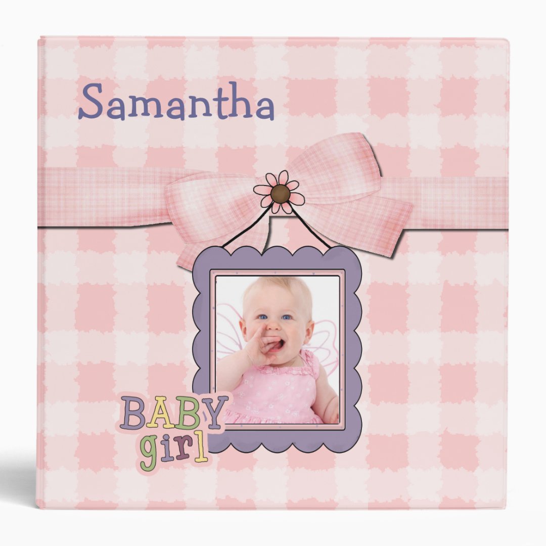 Sweet Baby Girl Memory Album Binder | Zazzle