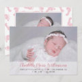 Sweet Baby Girl Script Birth Announcement | Zazzle