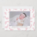 Sweet Baby Girl Script Birth Announcement | Zazzle