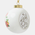 Sweet Baby Jesus Nativity Scene Christmas Star Ceramic Ball Christmas ...