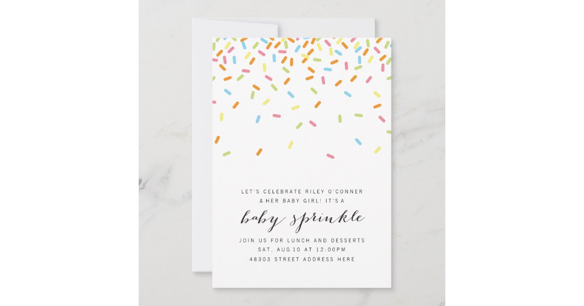 Sweet Baby Sprinkle Invite | Zazzle