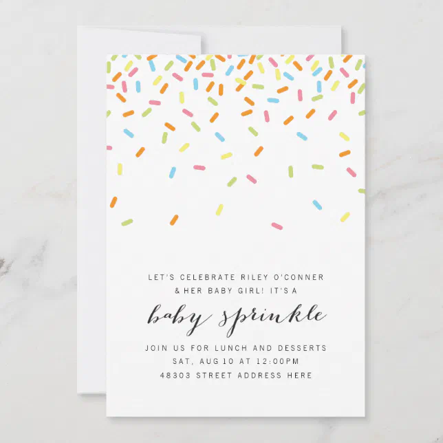 Sweet Baby Sprinkle Invite | Zazzle