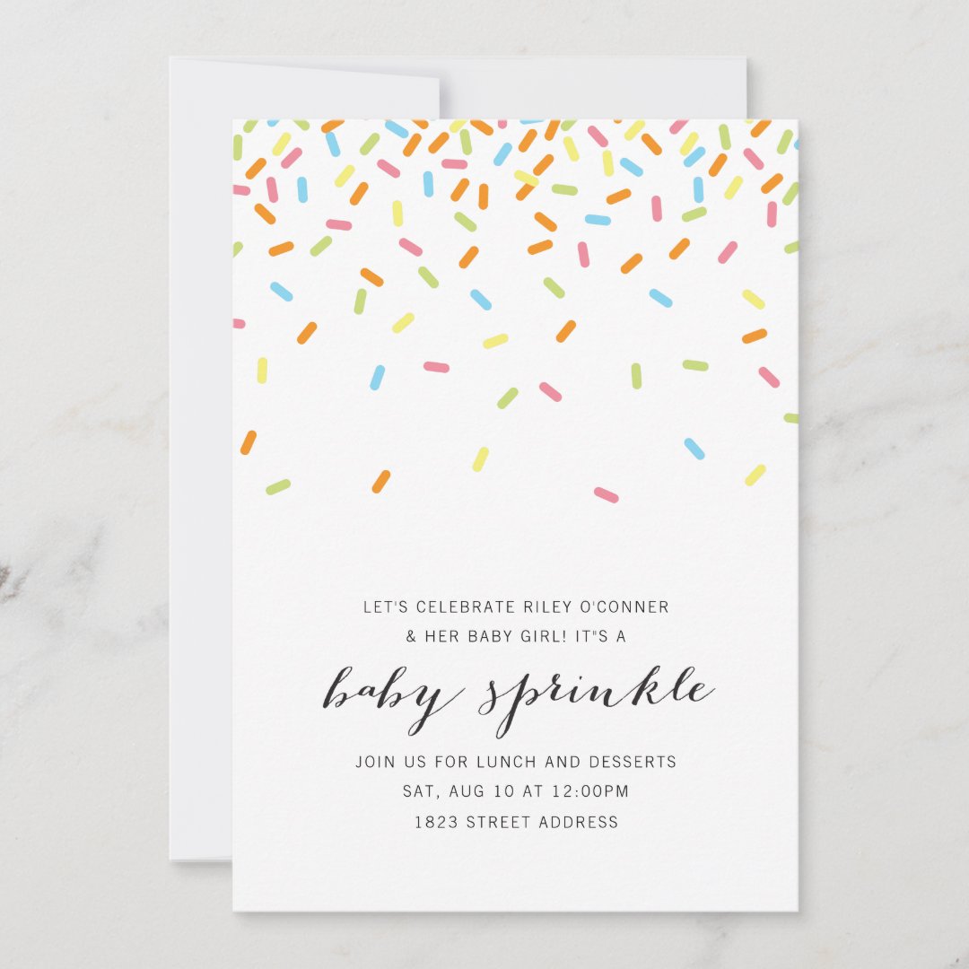 Sweet Baby Sprinkle Invite | Zazzle