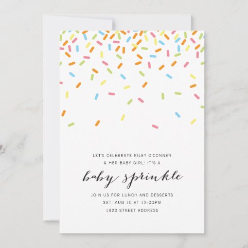 Sweet Baby Sprinkle Invite | Zazzle