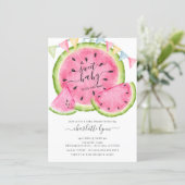 Sweet Baby Watermelon Baby Shower Invitation | Zazzle