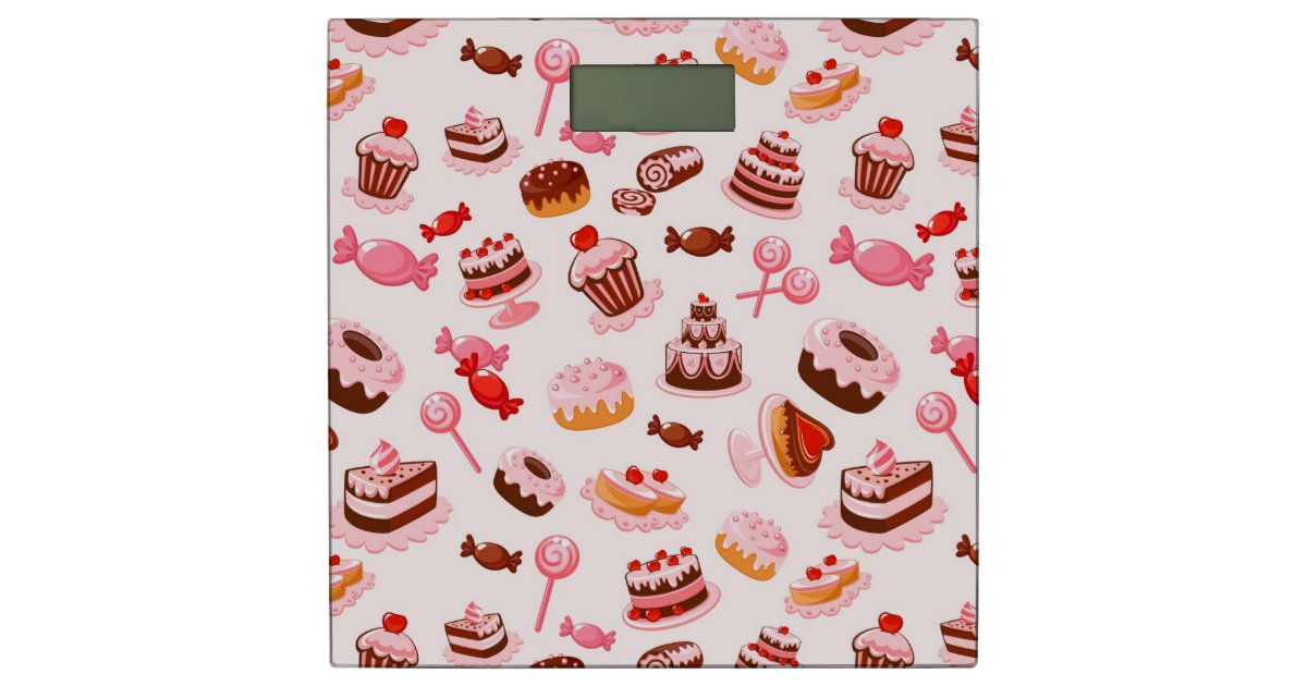 Sweet background bathroom scale | Zazzle