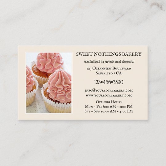 Sweet Bakery Dessert Catering Business Card | Zazzle.com