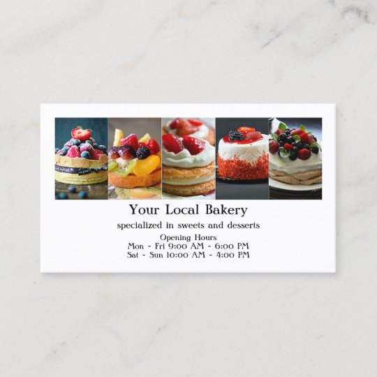 Sweet Bakery Dessert Catering Business Card | Zazzle.com