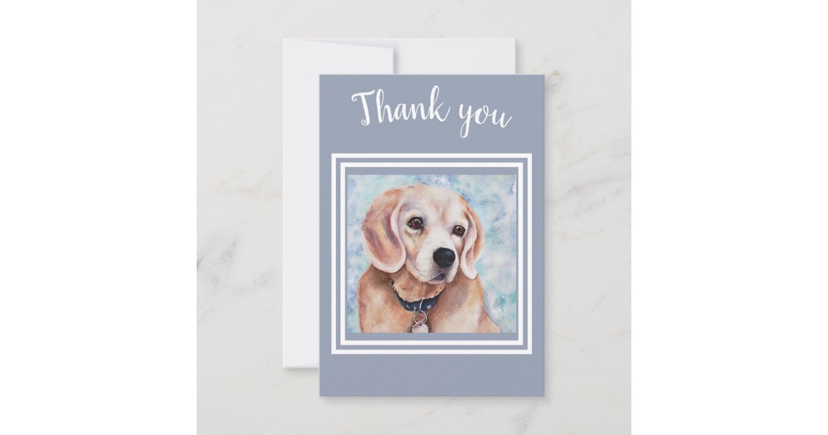Sweet Beagle Puppy Thank You | Zazzle