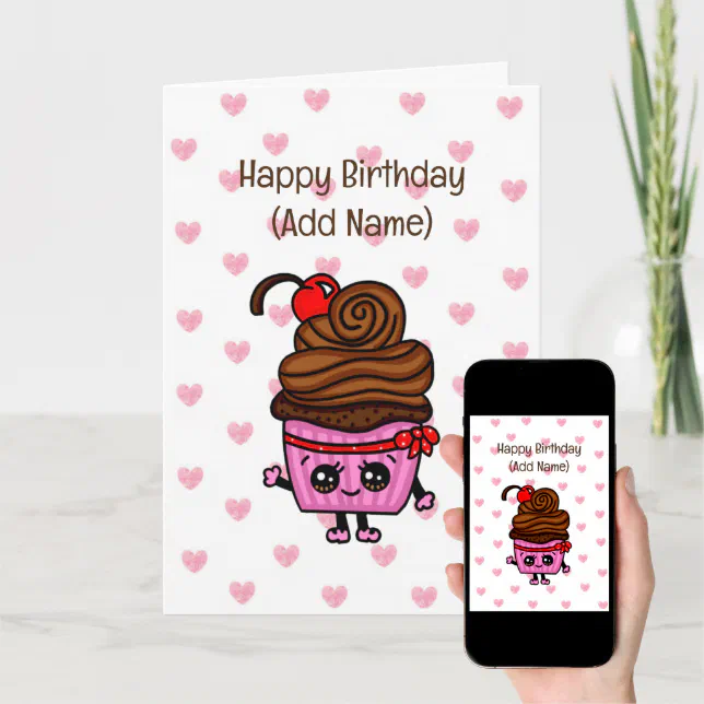 Sweet Birthday Card for Her | Birthday Cupcake | Zazzle