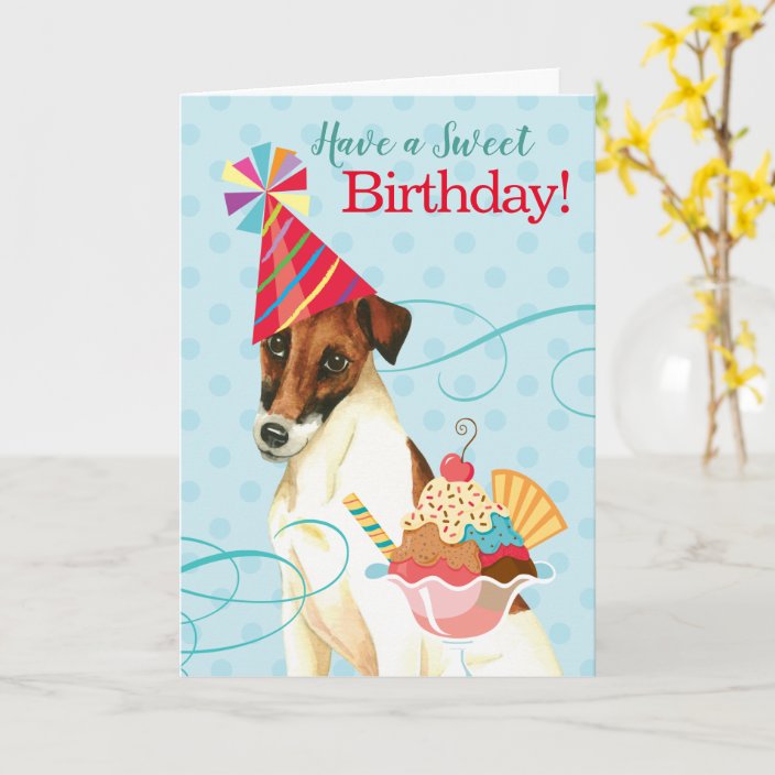 Sweet Birthday Smooth Fox Terrier Card | Zazzle.com