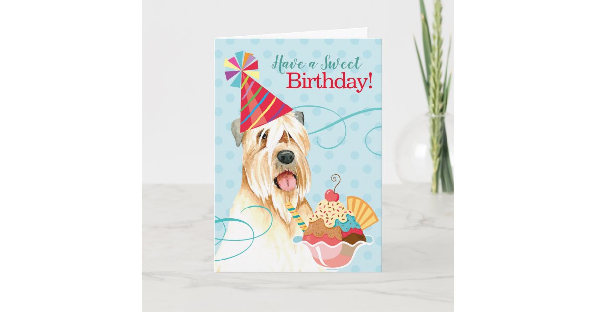 Sweet Birthday Wheaten Terrier Card | Zazzle