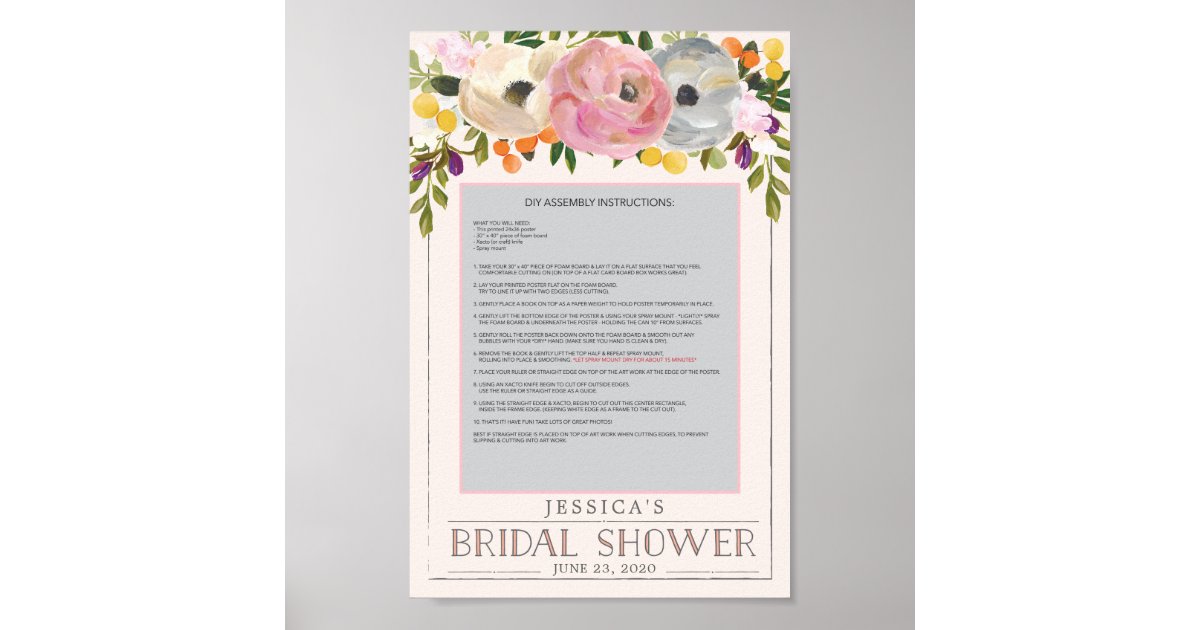 Sweet Blooms Photo Prop Poster Frame | Zazzle