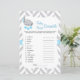 Sweet Blue & Gray Elephant Baby Shower - Word Game | Zazzle